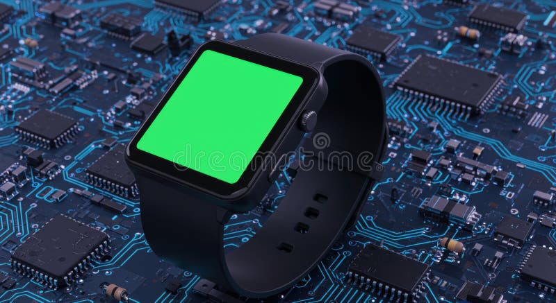 Smartwatch Circuit Board Futuristic Technology Display Stock Photos ...