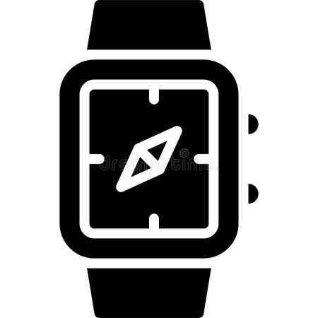 Smartwatch Icon, Location Map and Navigation Vector Stock Vector ...