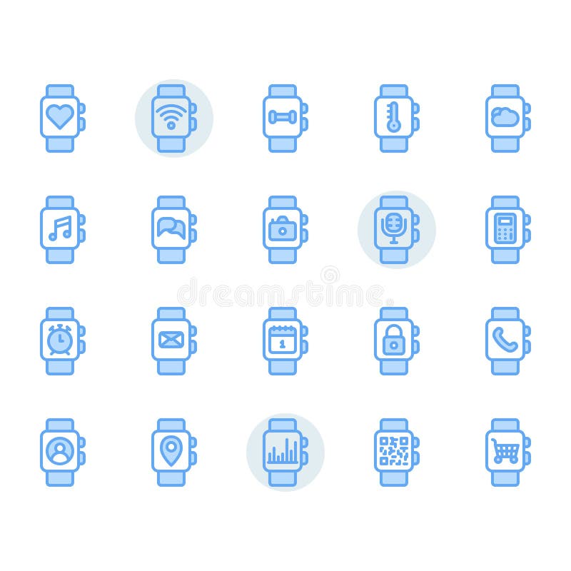Smartwatch Icon on White Background. Flat Style. Smartwatch Sign. Smart ...