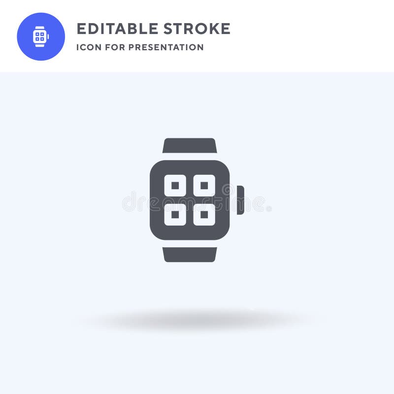 Smartwatch Icon Vector, Filled Flat Sign, Solid Pictogram Isolated on ...