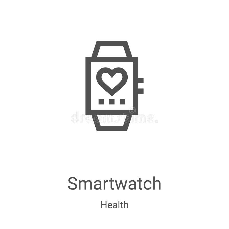 Smartwatch Icon Vector from Health Collection. Thin Line Smartwatch ...