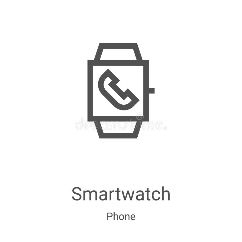 Smartwatch Icon Vector from Phone Collection. Thin Line Smartwatch ...