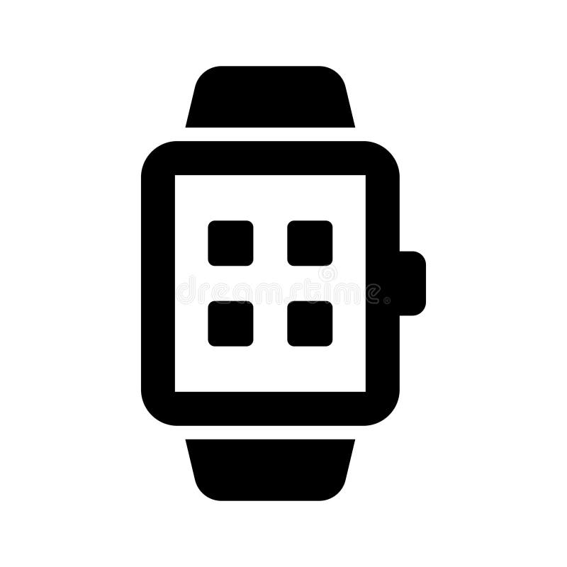 Smartwatch Icon for Wearable Device Time Management Stock Illustration ...
