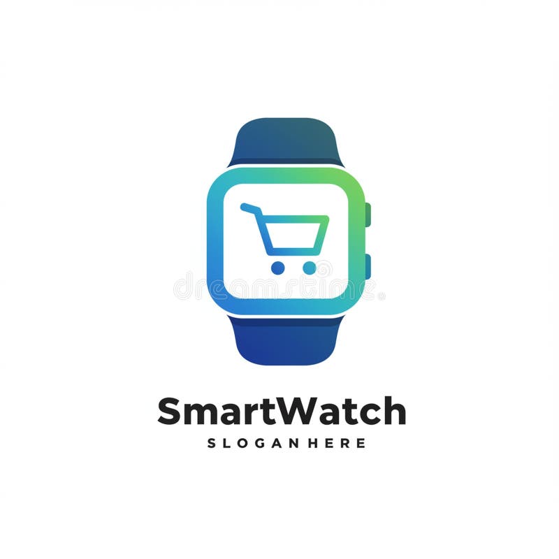 Smartwatch Logo Featuring a Stylized Rectangular Smartwatch with a ...