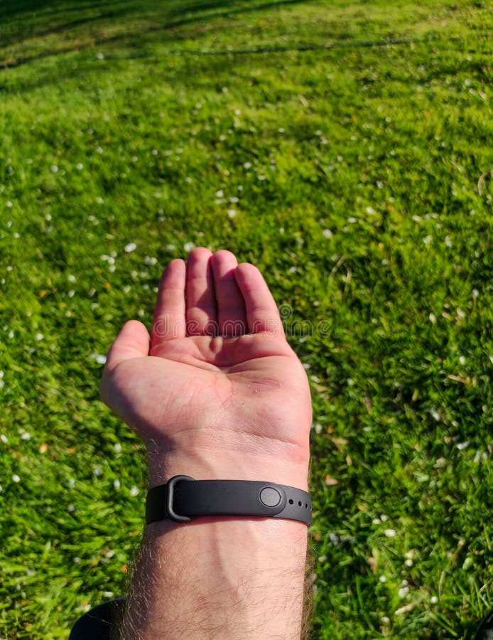 Smartwatch on the Male Wrist. a Band that Measures the Vital Parameters ...