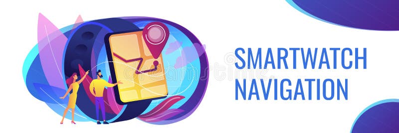 Smartwatch Navigation stock illustration. Illustration of navigate ...