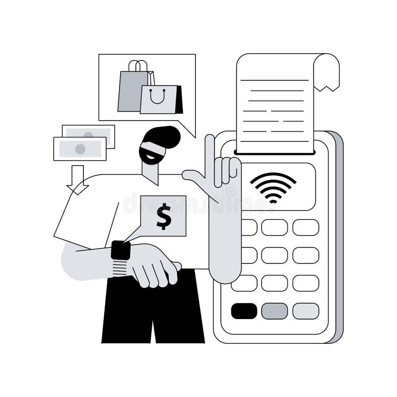 Smartwatch Payment Abstract Concept Vector Illustration. Stock Vector ...