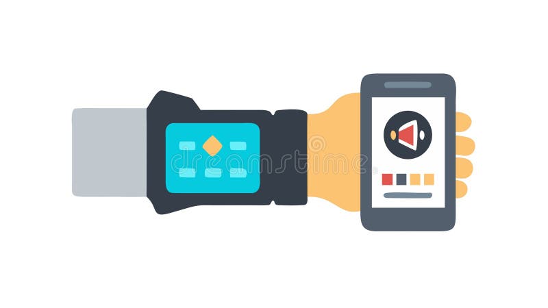 Smartwatch Phone Seamless Connectivity, Vector Design Generative AI ...