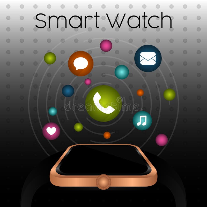 Smartwatch Poster Illustration Stock Vector - Illustration of smart ...