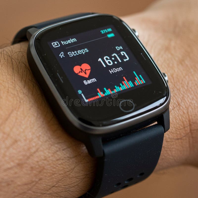 Smartwatch with a Rectangular, Touch-sensitive Screen on a Person S ...