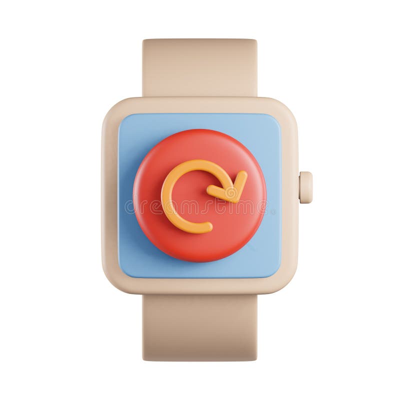Smartwatch Refresh 3D Icon stock illustration. Illustration of reload ...