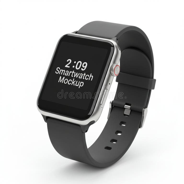 Smartwatch Showcasing a Sleek Design with a Rectangular Touchscreen ...