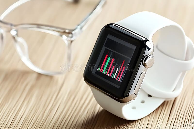 Smartwatch Showing Activity Tracking Data Stock Illustration ...