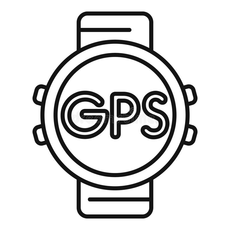Smartwatch Showing Gps Navigation System Icon Stock Illustration ...