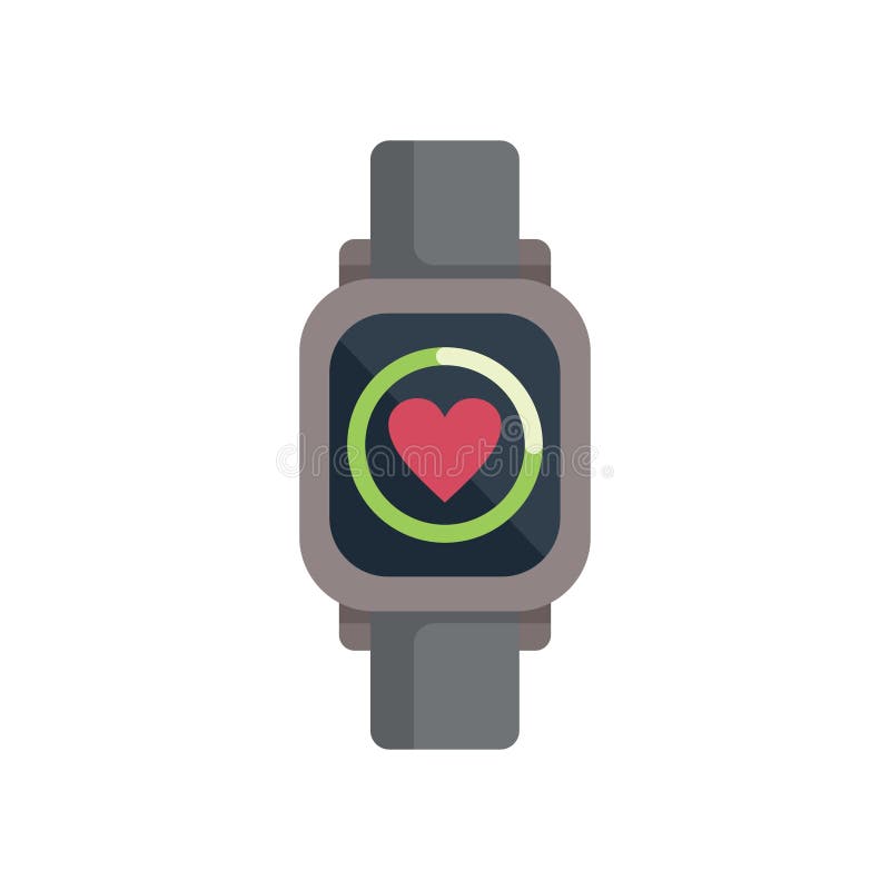 Smartwatch Showing Heart Rate Monitor Interface Icon Stock Illustration ...