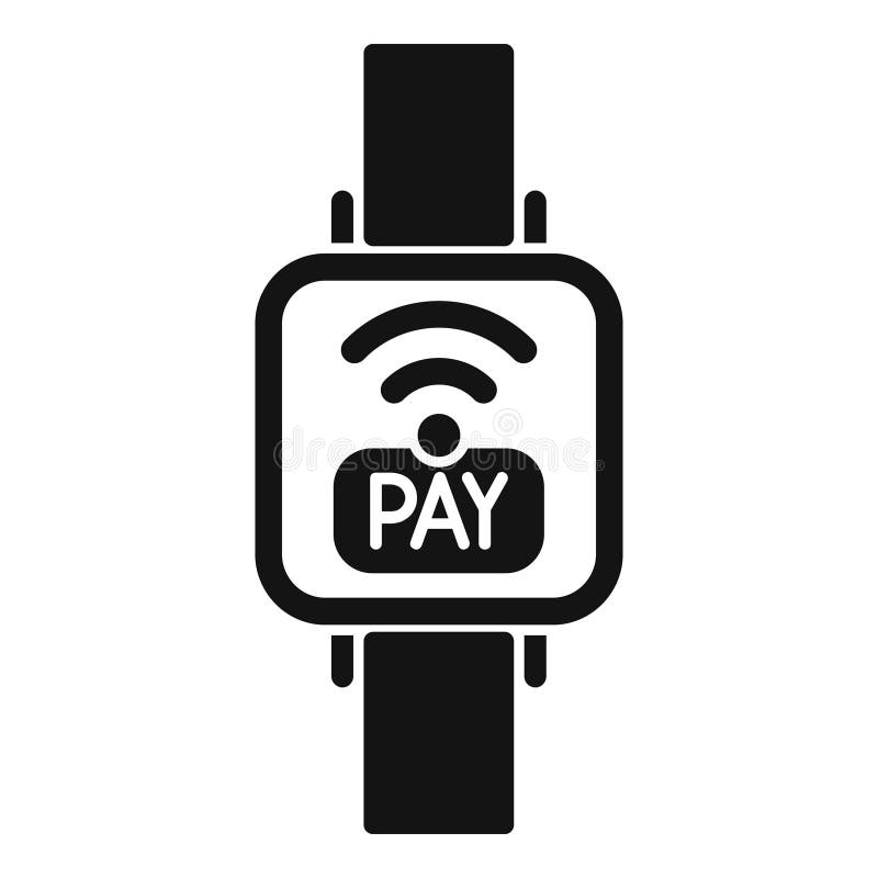 Smartwatch Showing Nfc Payment Technology Icon Stock Vector ...