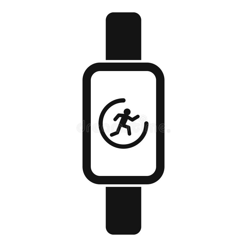 Smartwatch Showing Running Man Icon for Fitness Tracking Stock ...