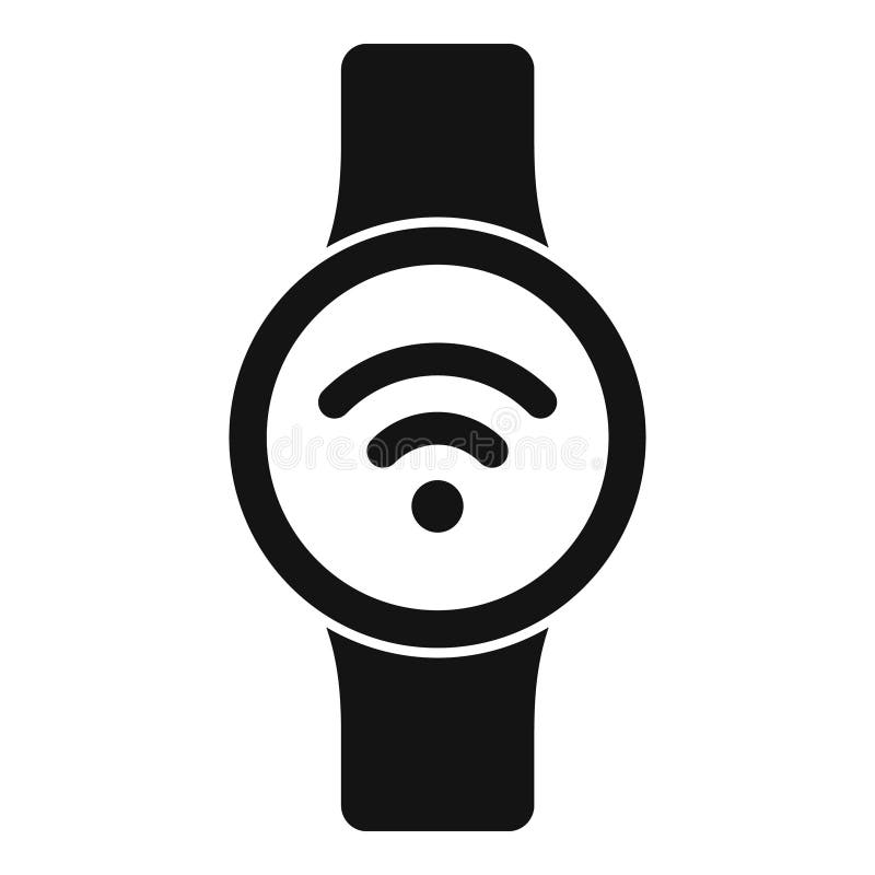 Smartwatch Showing Wifi Icon Connecting To Internet Network Stock ...