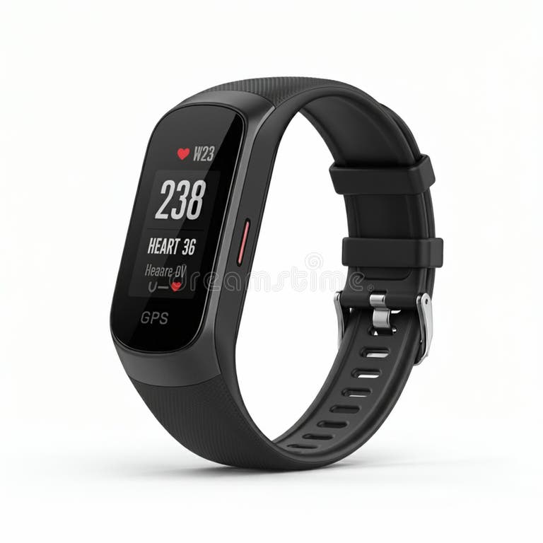 Smartwatch with a Sleek Black Design Features a Rectangular Touchscreen ...