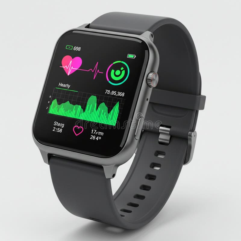 A Smartwatch with a Sleek, Rectangular Design and a Black Screen ...