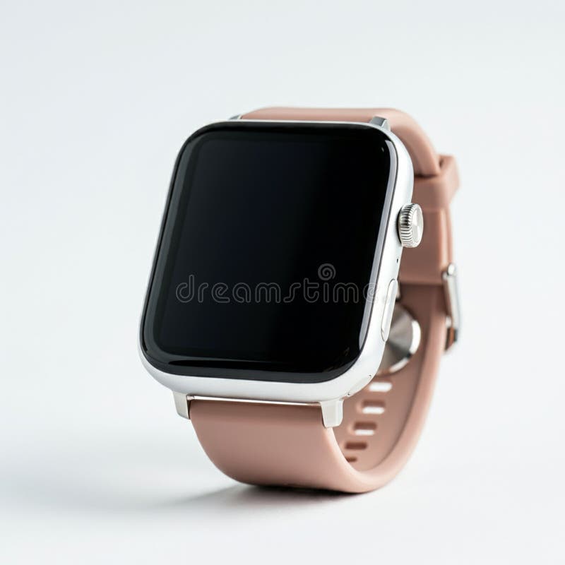 A Smartwatch with a Square, Black Touchscreen and a Silver Casing. it ...