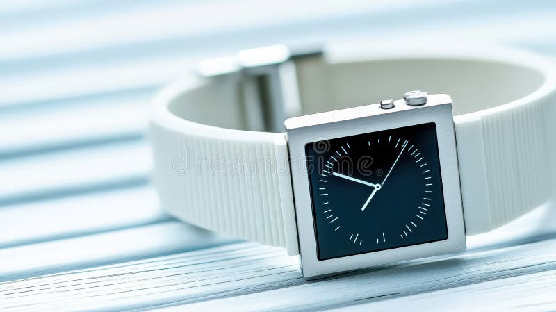 Smartwatch on Wooden Table, Exploring the Intersection of Time ...