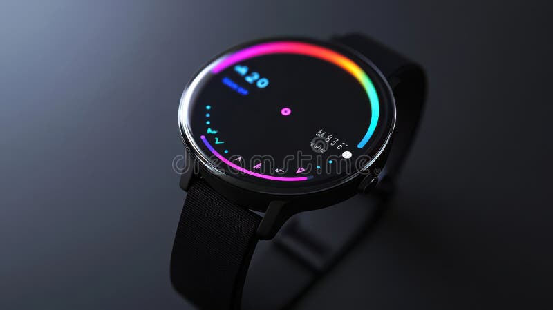 Smartwatch Tracking Fitness and Health Data with a Minimalist Interface ...