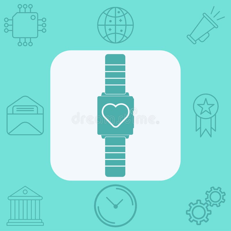 Smartwatch Vector Icon Sign Symbol Stock Illustration - Illustration of ...