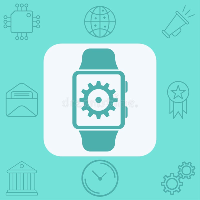 Smartwatch Vector Icon Sign Symbol Stock Vector - Illustration of icon ...