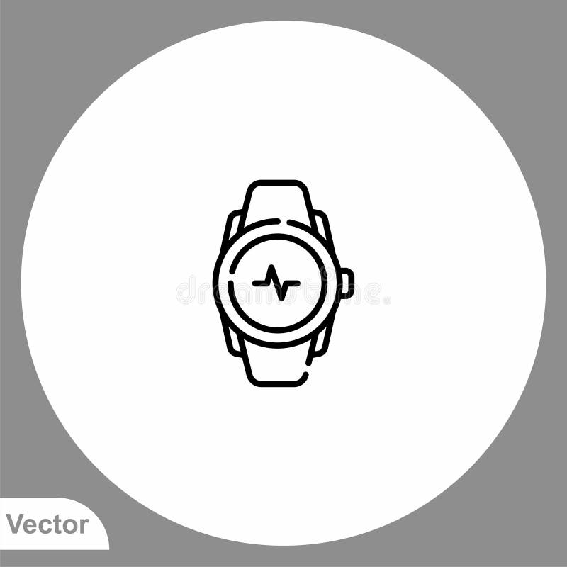 Smartwatch Vector Icon Sign Symbol Stock Vector - Illustration of ...