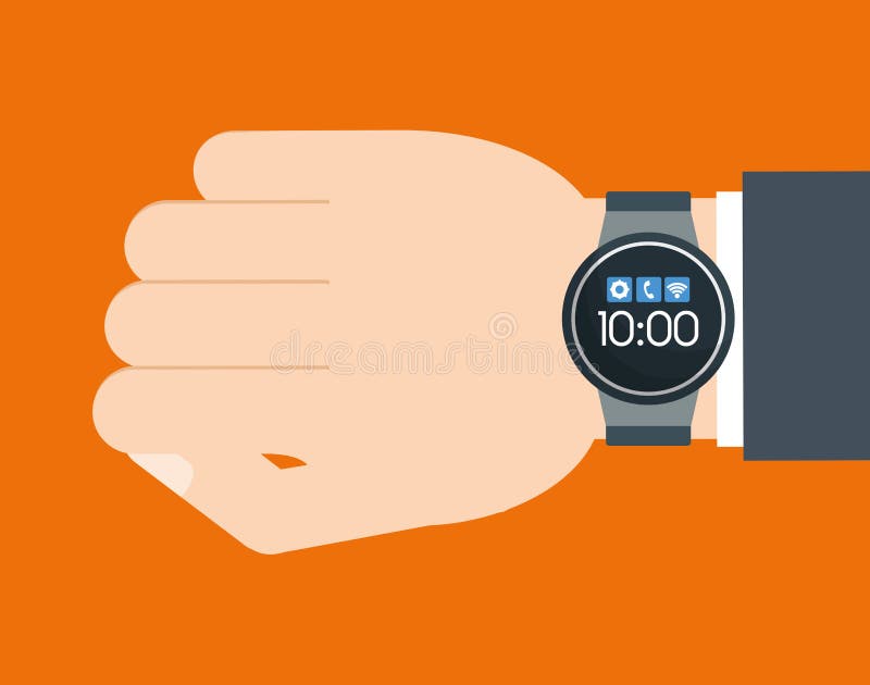 Smartwatch Wearable Technology Icon Image Stock Illustration ...