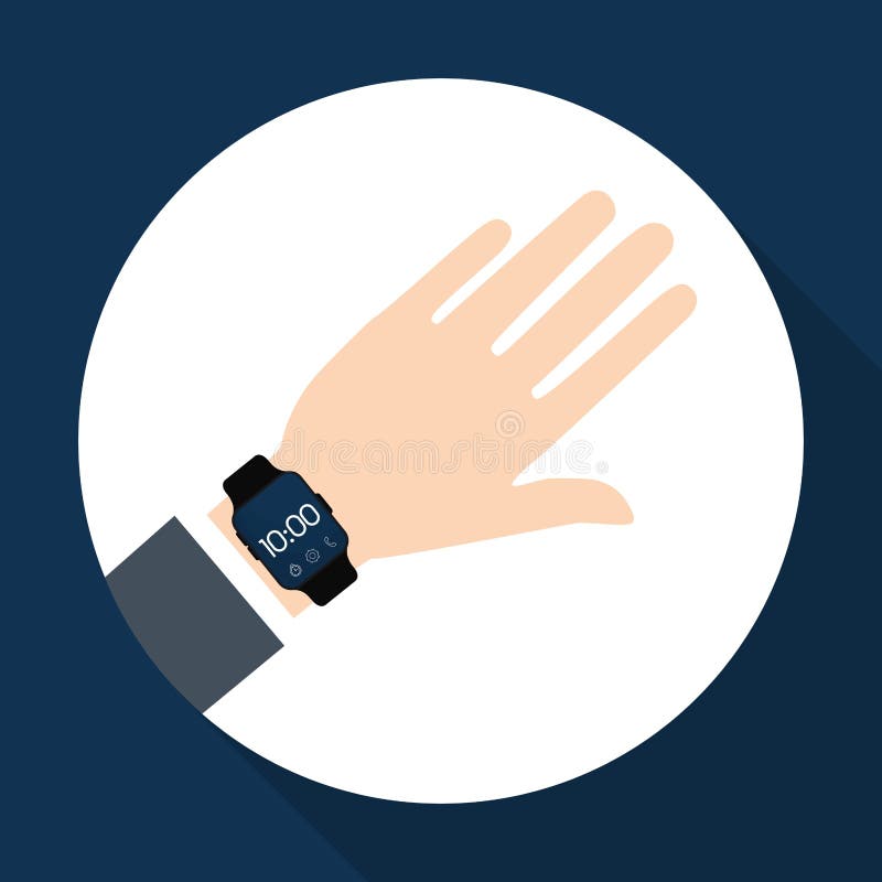 Smartwatch Wearable Technology Icon Image Stock Illustration ...