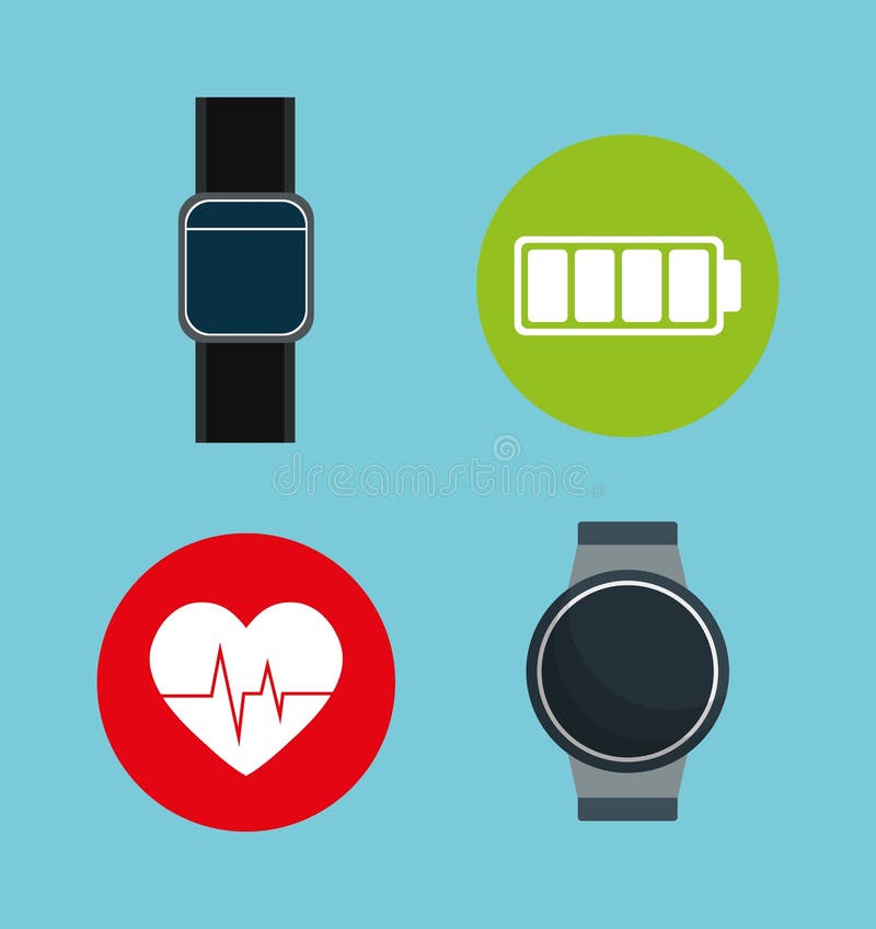 Smartwatch Wearable Technology Icon Image Stock Vector - Illustration ...