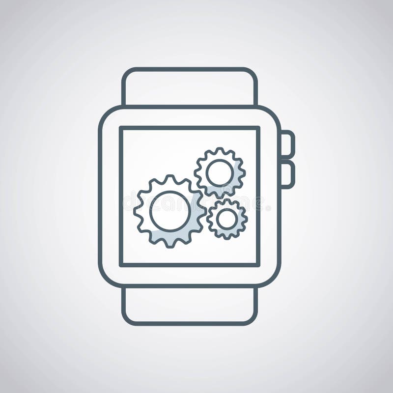 Smartwatch Wearable Technology Icon Stock Vector - Illustration of ...