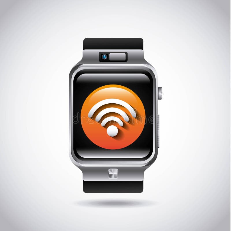 Smartwatch Wearable Technology Icon Stock Vector - Illustration of ...