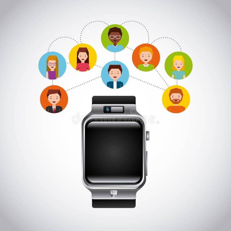 Smartwatch Wearable Technology Icon Stock Vector - Illustration of ...