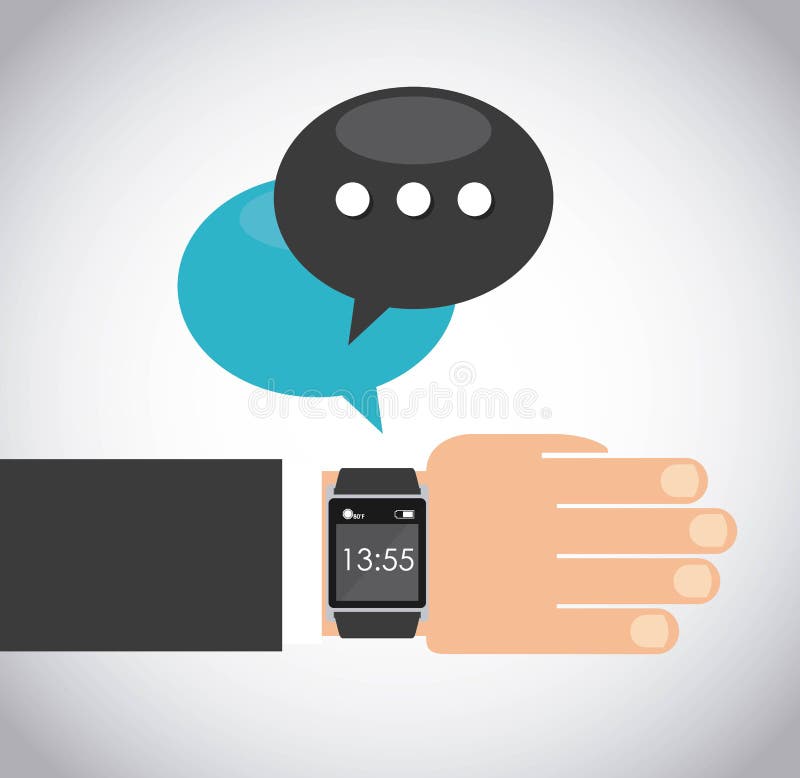 Smartwatch Wearable Technology Icon Stock Vector - Illustration of ...