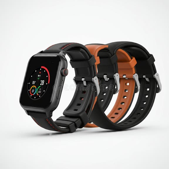 Smartwatches with Rectangular Displays Featuring Digital Interfaces are ...
