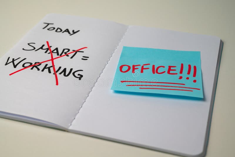 Smartworking and Back To the Office. Stock Image - Image of distance ...