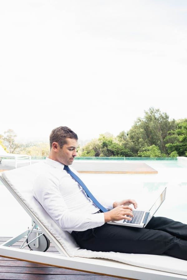 Smarty Dressed Man Using Laptop Stock Photo - Image of quarter ...