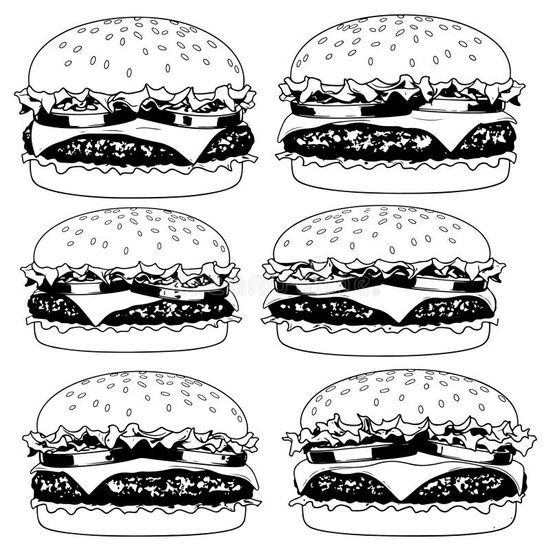 Smash Burger Black Vector. Smash Burger Vector Bundle Stock ...
