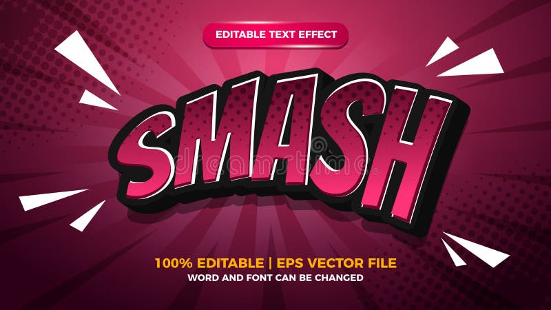 Smash comic word stock vector. Illustration of cloud - 96054202