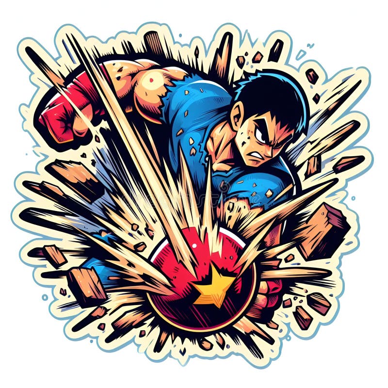 Smash Comic Sticker stock illustration. Illustration of background ...