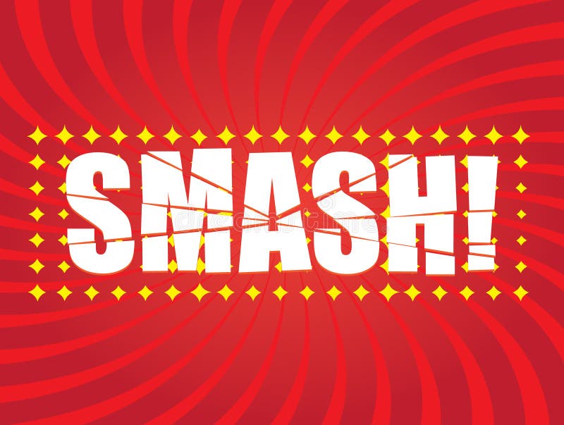 SMASH! comic word stock vector. Illustration of design - 47729737