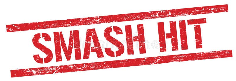 SMASH HIT Text on Red Grungy Rectangle Stamp Stock Illustration ...