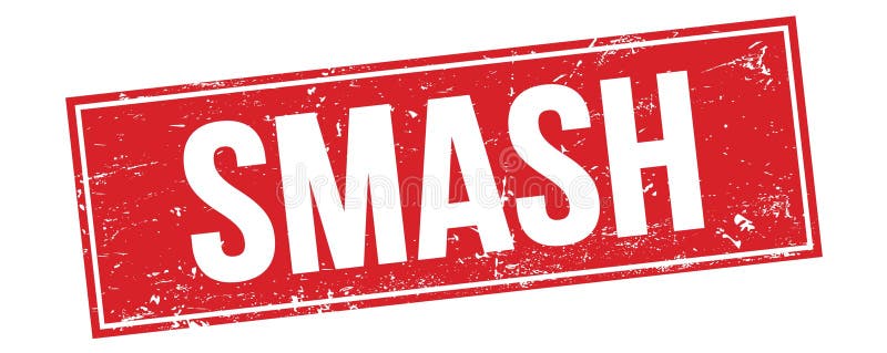 SMASH Text on Red Grungy Rectangle Stamp Stock Illustration ...