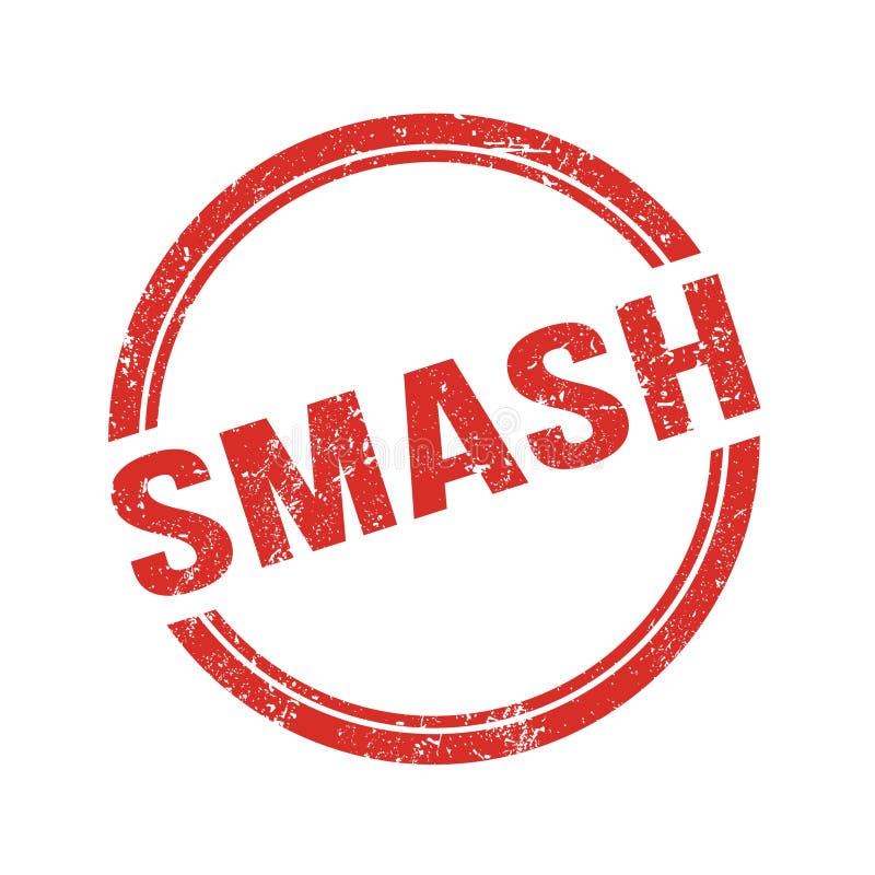 SMASH HIT Text Written on Red Grungy Round Stamp Stock Illustration ...