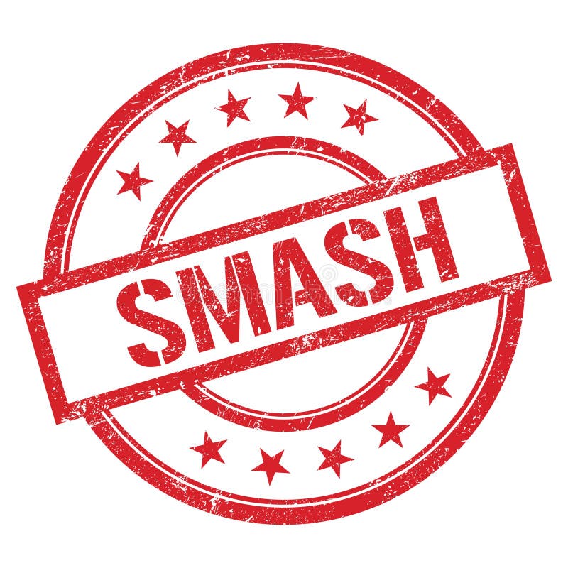 SMASH HIT Text Written on Red Grungy Round Stamp Stock Illustration ...