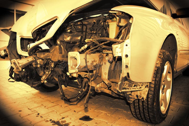 Smashed car stock photo. Image of effect, urban, transport - 2194368