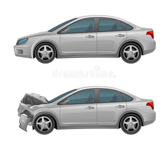 Smashed car stock vector. Illustration of automobile - 30997633